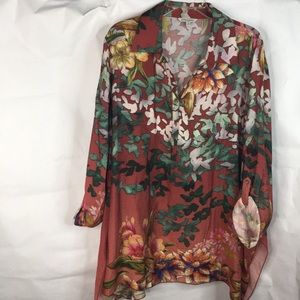 John Mark | Tops | John Mark Plus Mixed Print Button Front | Poshmark